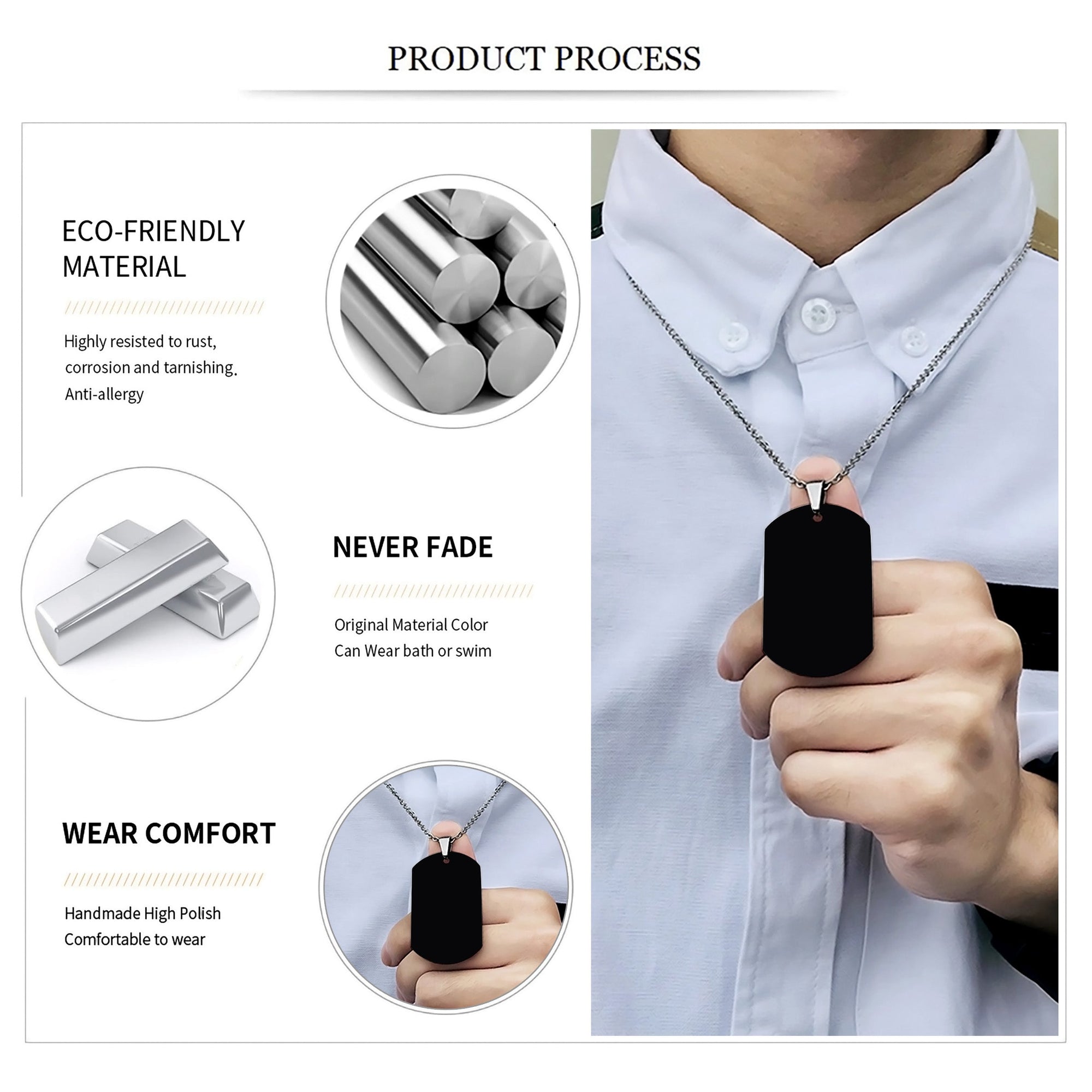 Black Dog Tags For Men